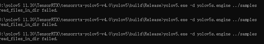 yolov5 -d yolov5s.engine ../samples error:read_files_in_dir failed · Issue #836 · wang-xinyu ...