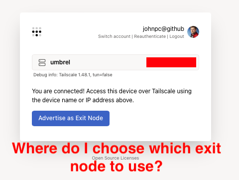 Allow setting exit node in Tailscale · Issue #816 · getumbrel/umbrel-apps · GitHub