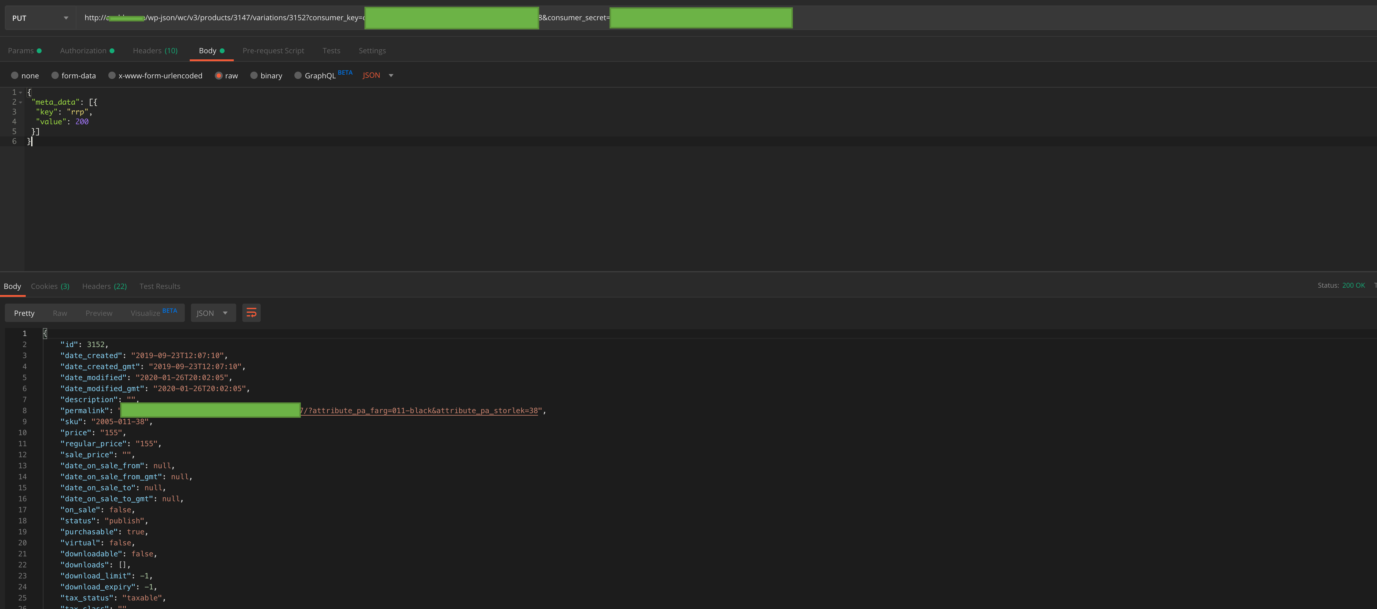 Products Not Updated On Put Request Still Returns 200 · Issue 116 · Woocommerce Woocommerce