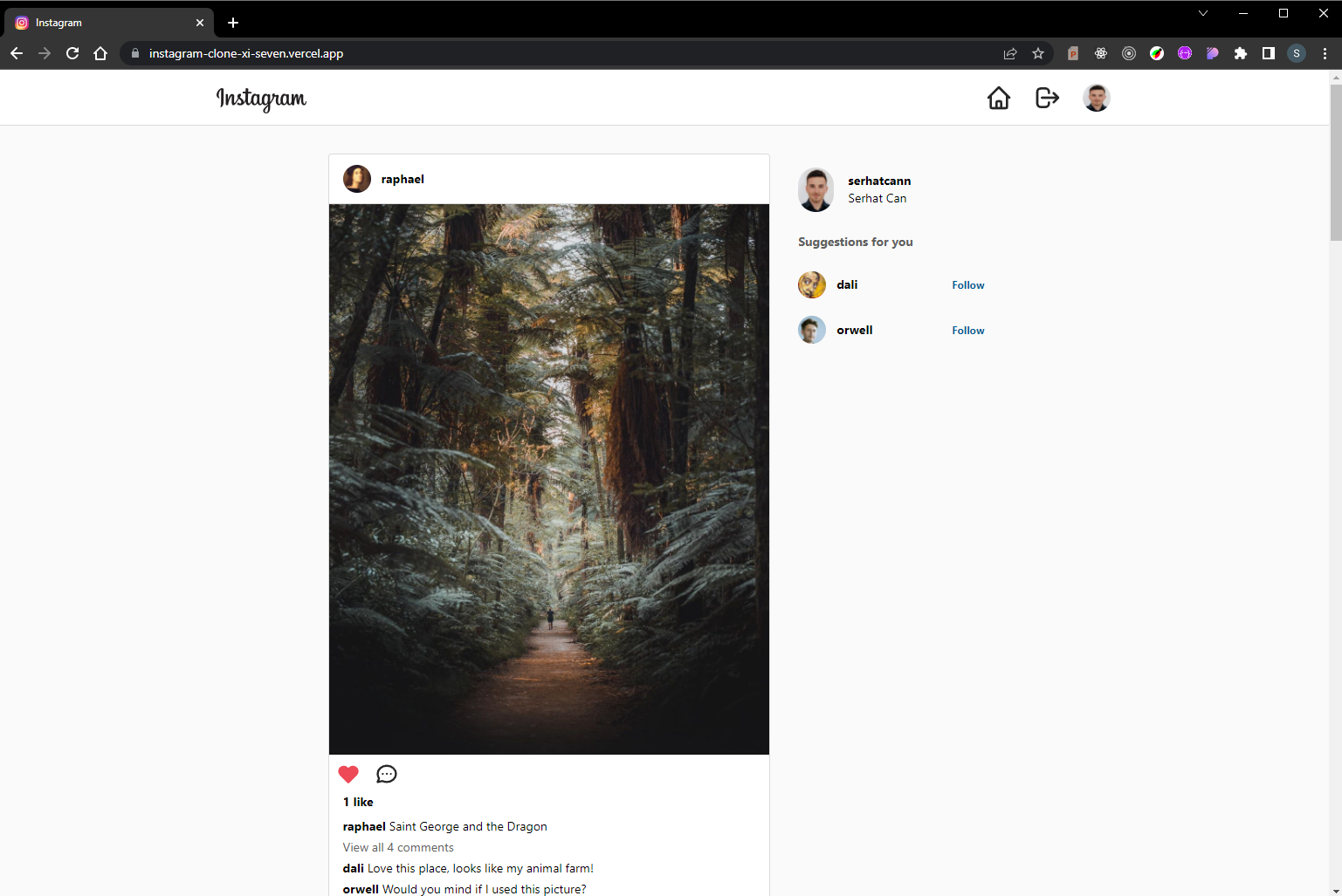 GitHub - serhatcann/instagram-clone: Instagram Clone with React and Firebase