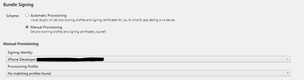 Provisioning profile no matching profiles found visual studio · Issue #15482 · dotnet/macios ...