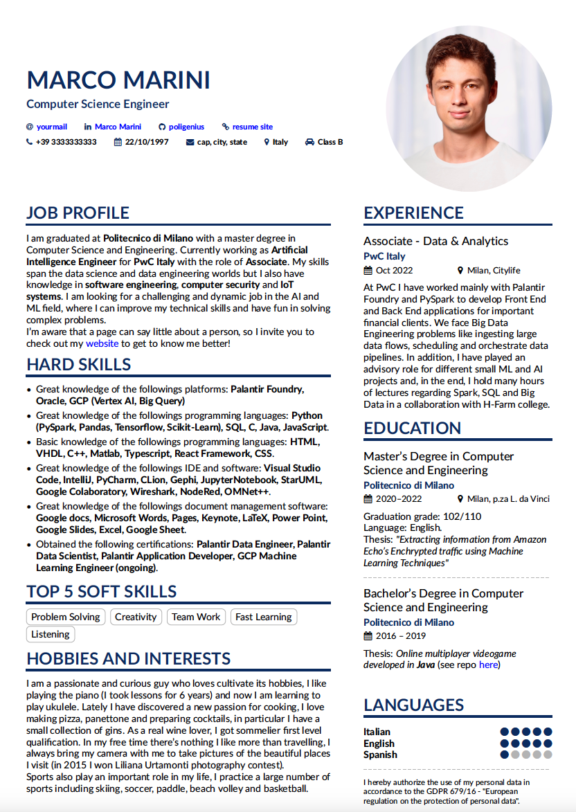 GitHub - poligenius/LaTeX_resume: Here the LaTeX code of my personal ...