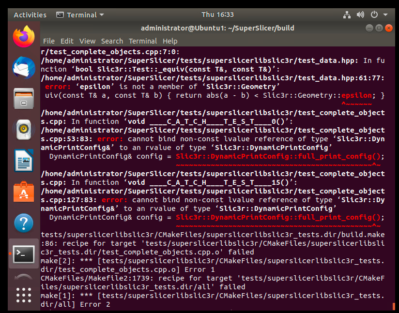 Error Compiling in Ubuntu · Issue #264 · supermerill/SuperSlicer · GitHub