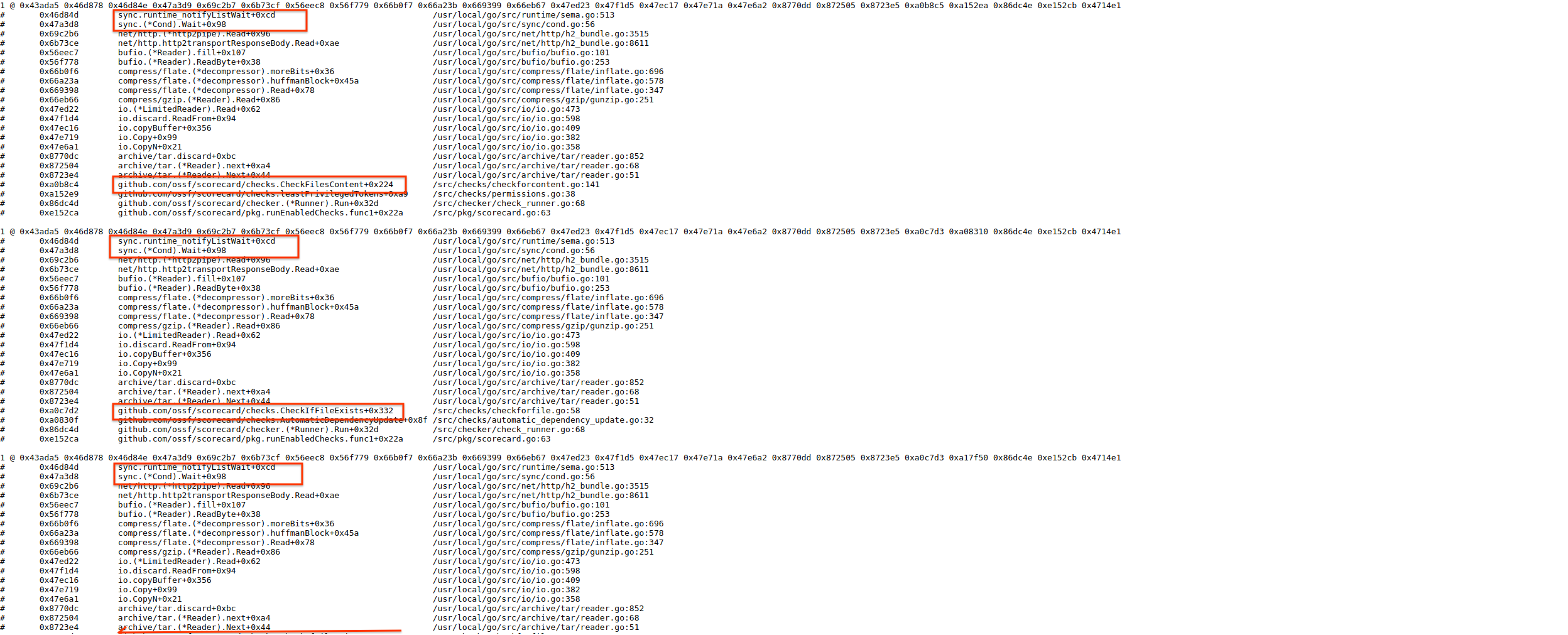 BUG: CheckFileExists/CheckFileContent performance issues · Issue #578 · ossf/scorecard · GitHub