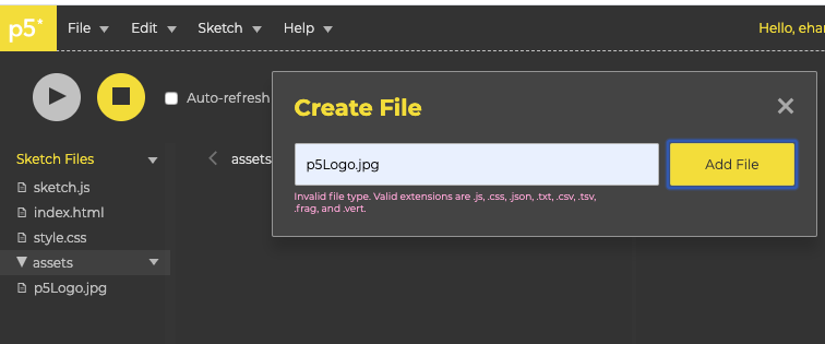 Uploading File Problem · Issue #4467 · processing/p5.js · GitHub