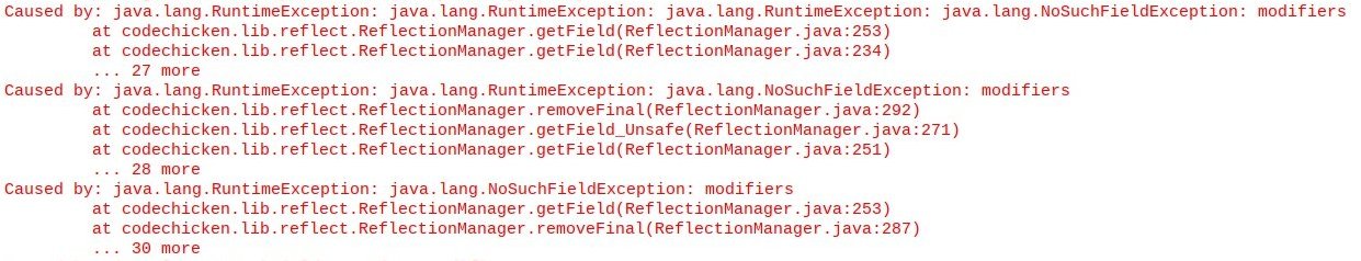 java.lang.NoSuchFieldException: modifiers · Issue #126 · SkinsRestorer/SkinsRestorer · GitHub
