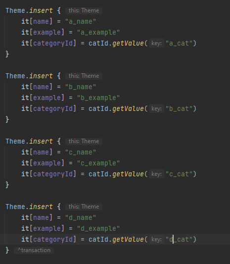 Many Inserts With One Call · Issue 1635 · Jetbrains Exposed · Github