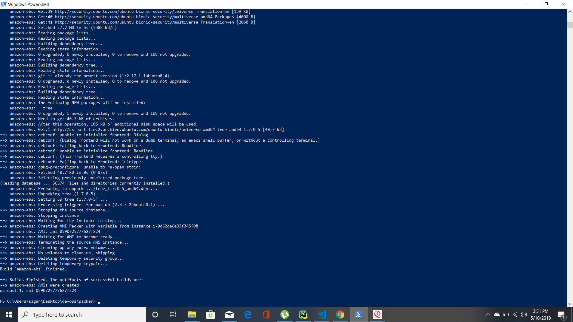 Some builds didn't complete successfully and had errors: --> amazon-ebs: Error processing ...