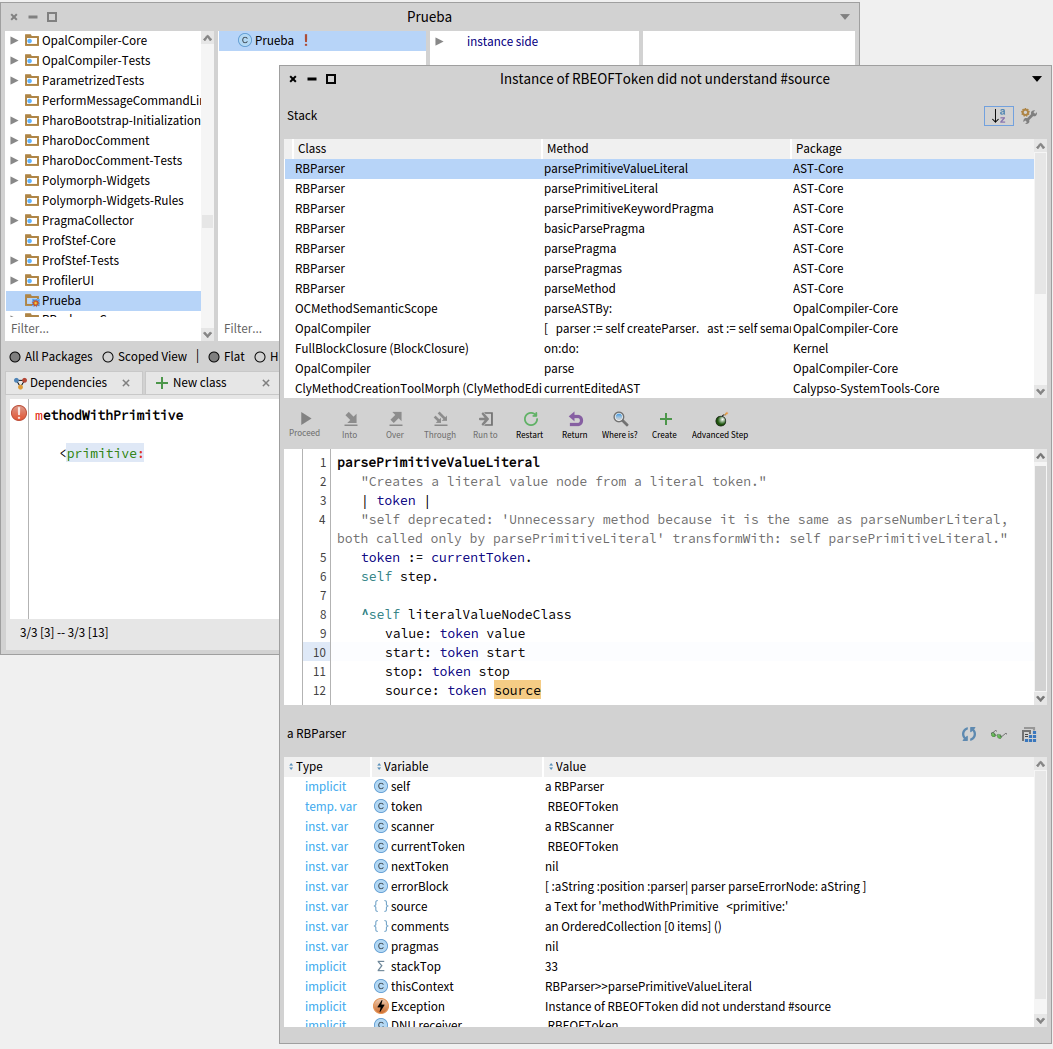 Instance of RBEOFToken did not understand #source · Issue #12058 · pharo-project/pharo · GitHub