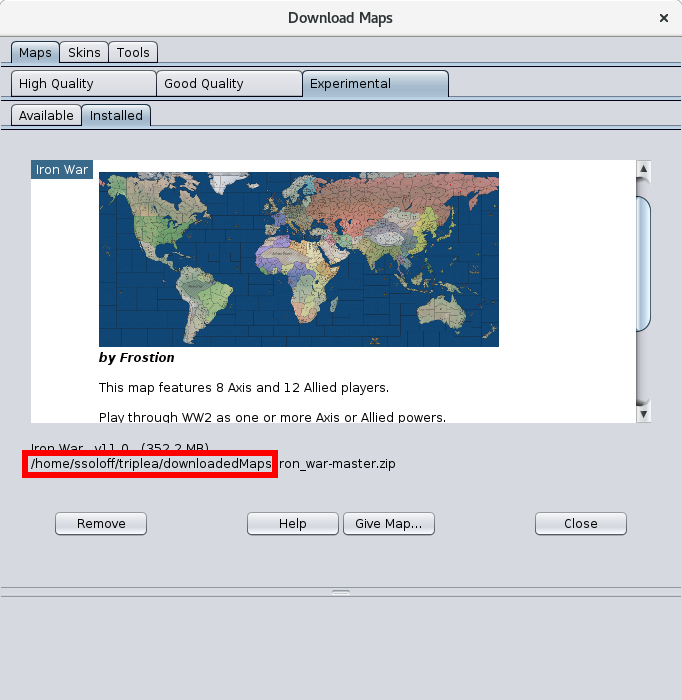 Iron War always shows as needing update. · Issue #2056 · triplea-game/triplea · GitHub