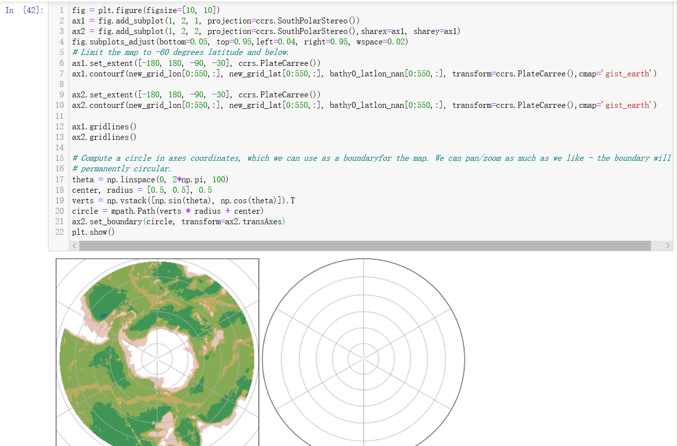 Why does the SouthPolarStero fail to work · Issue #1663 · SciTools/cartopy · GitHub