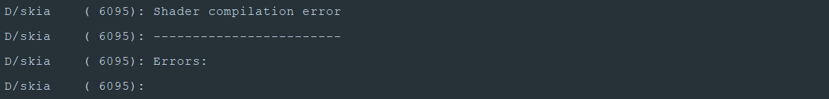 Flutter 1.9: D/skia ( 5106): Shader compilation error · Issue #42659 · flutter/flutter · GitHub