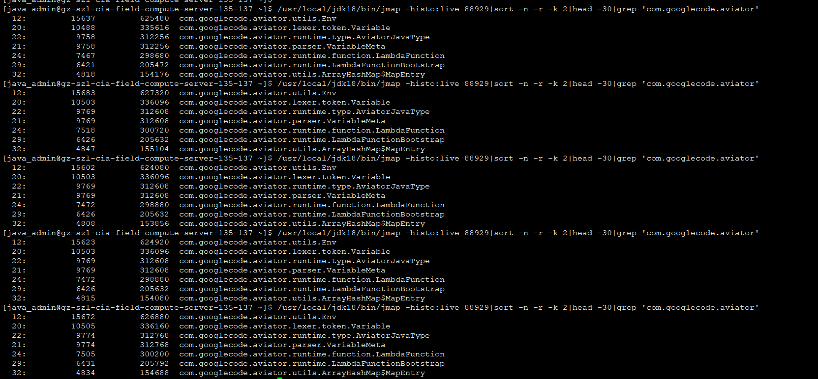 5.3.3版本还是会发生内存泄露 · Issue #514 · killme2008/aviatorscript · GitHub