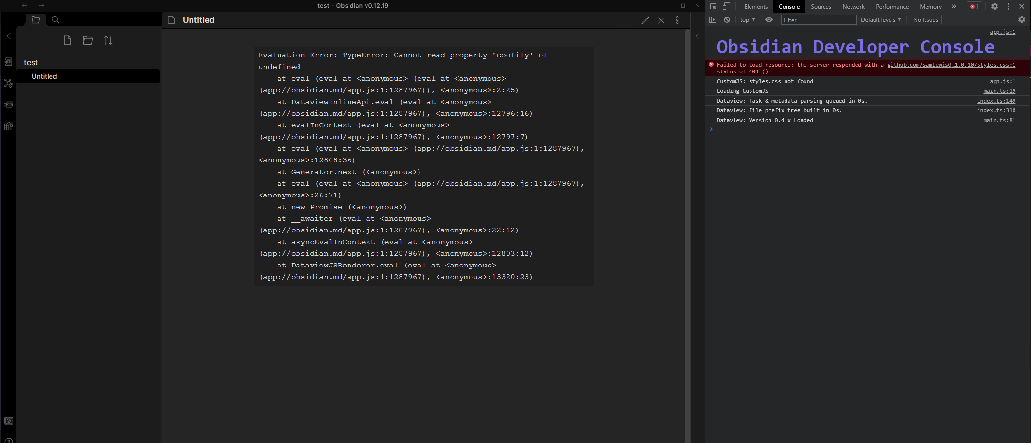 CustomJS not loading · Issue #11 · saml-dev/obsidian-custom-js · GitHub
