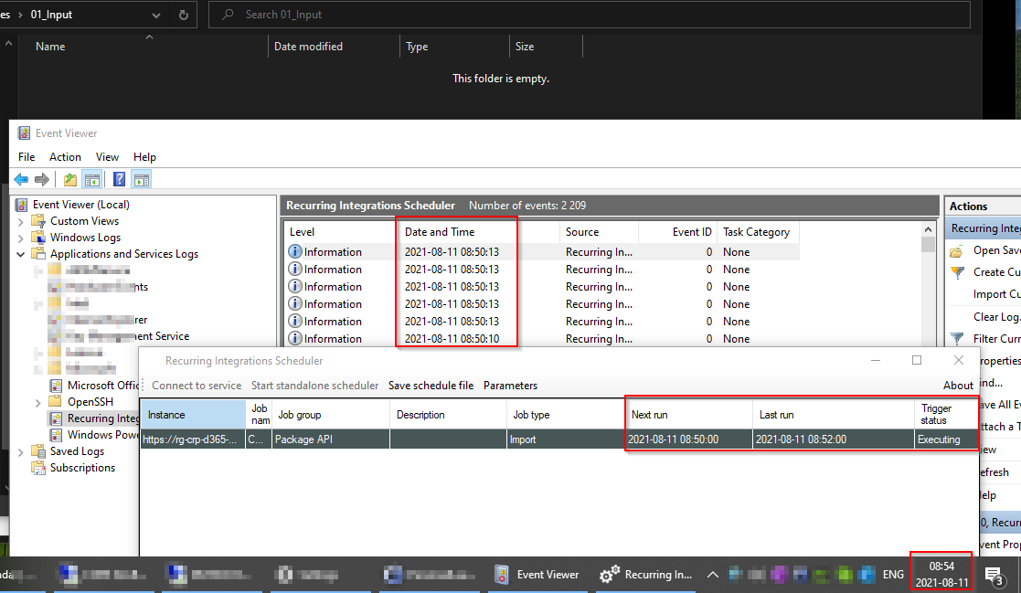 Endless "executing" status, export job no longer works in v3.3.1 via connect to service · Issue ...