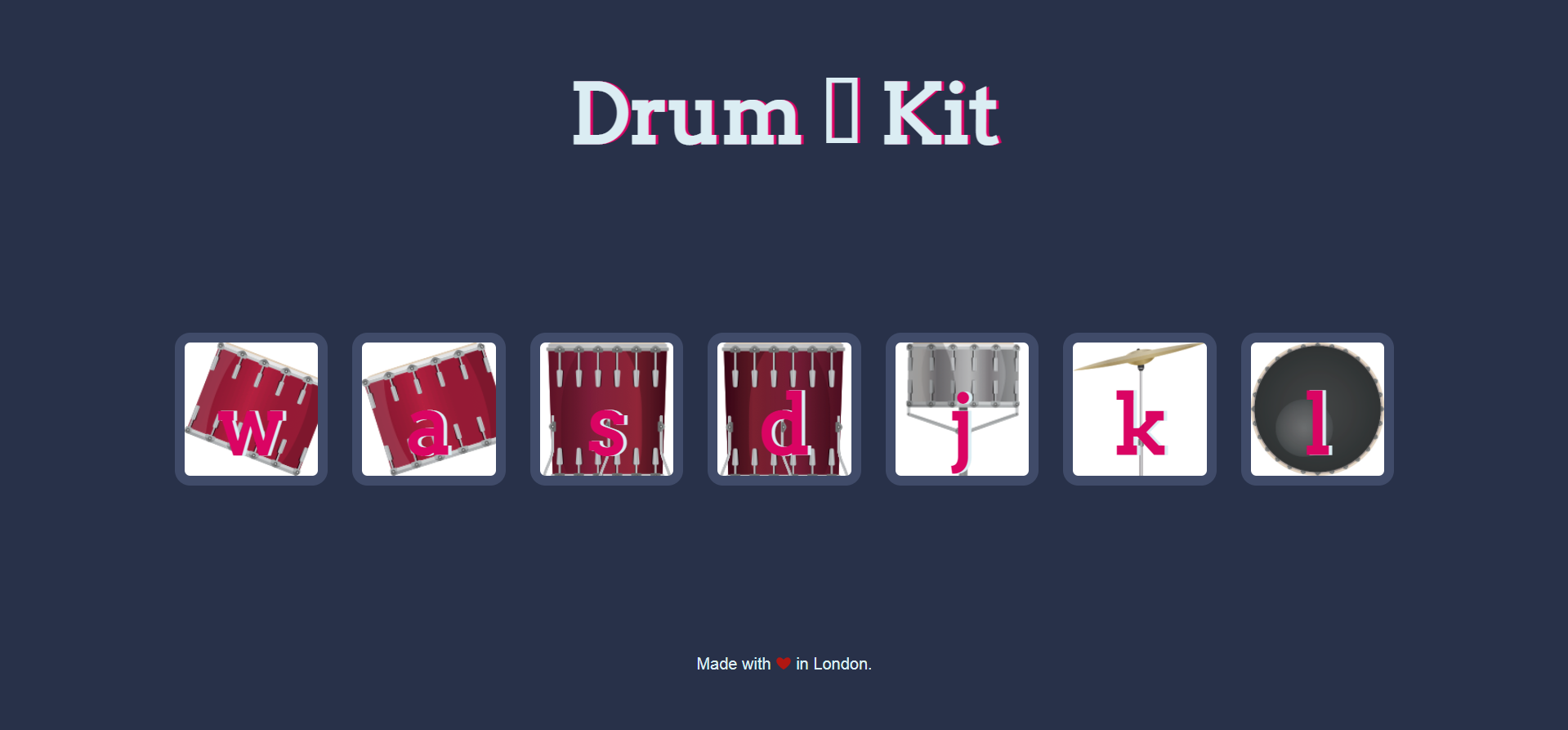 GitHub - Omnia-Goher/Drum-kit: This site play drums sounds when clicking on buttons or pressing ...
