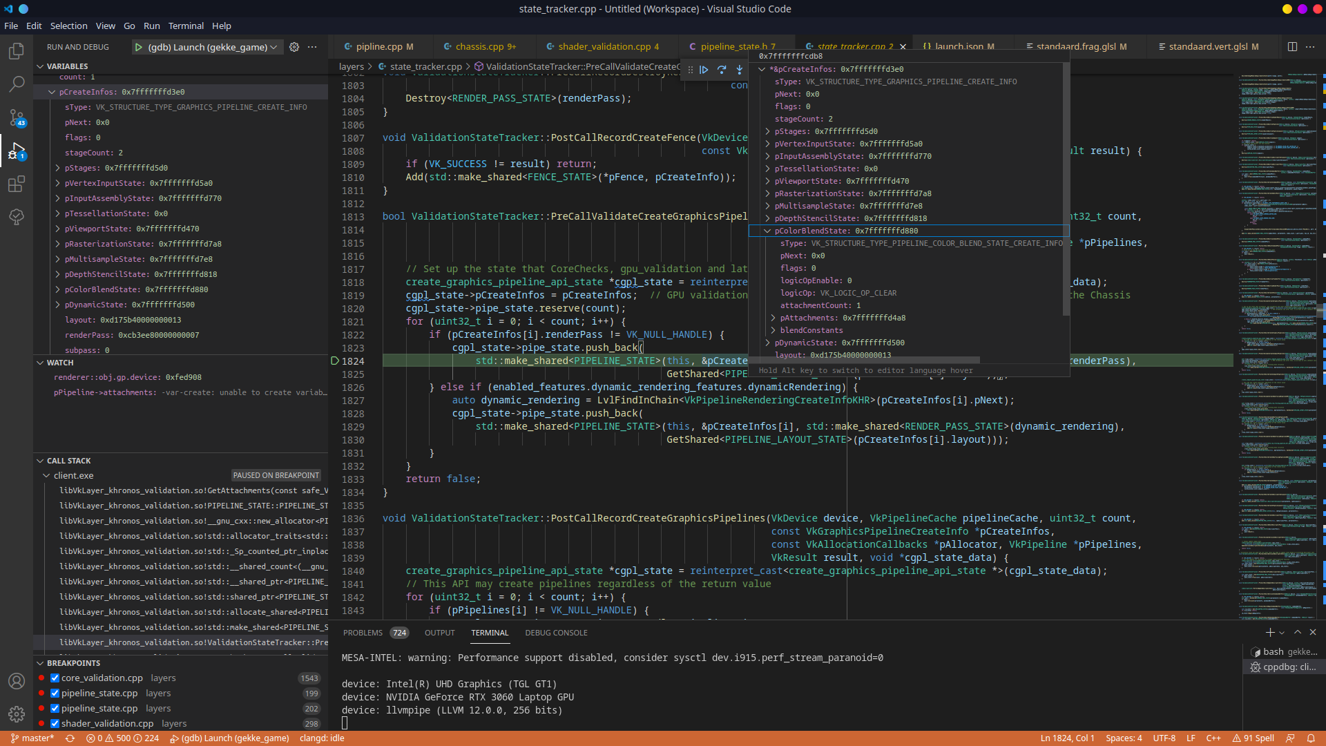 VkCreateGraphicsPipeline segfault in validation layers · Issue #3593 · KhronosGroup/Vulkan ...