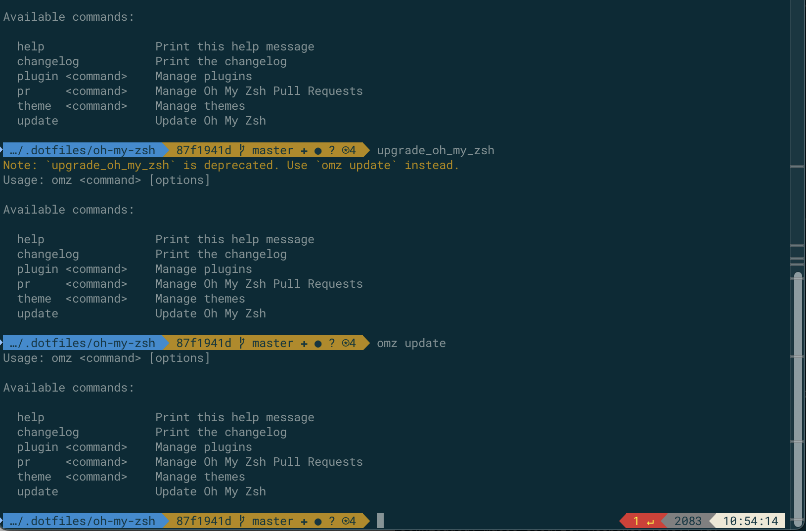 omz udate not working · Issue #11664 · ohmyzsh/ohmyzsh · GitHub