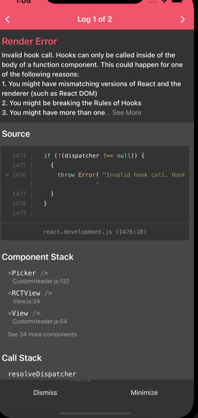 Invalid hooks call on newly installed library. · Issue #286 · hossein-zare/react-native-dropdown ...