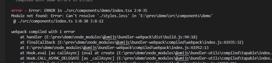 build umd时不识别less文件，需要如何配置？ · Issue #585 · umijs/father · GitHub