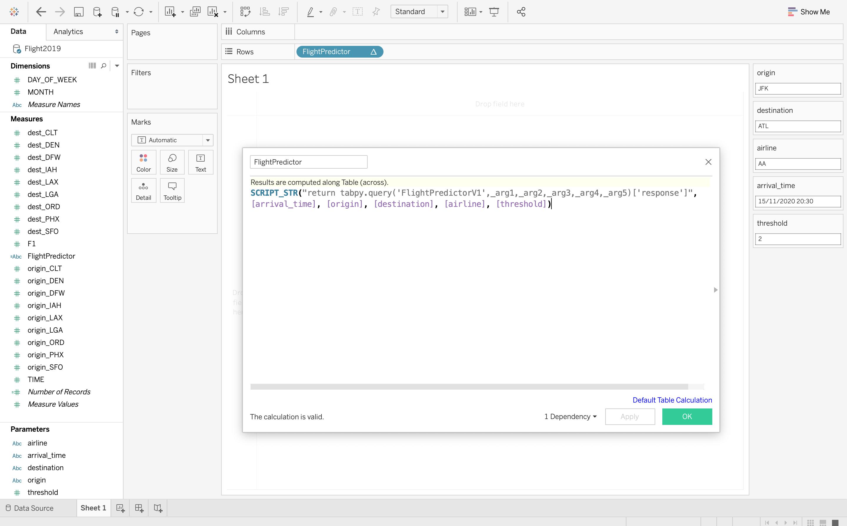 Tabpy And Tableau Successfully Deployed Function But Still Get An Error Occurred While