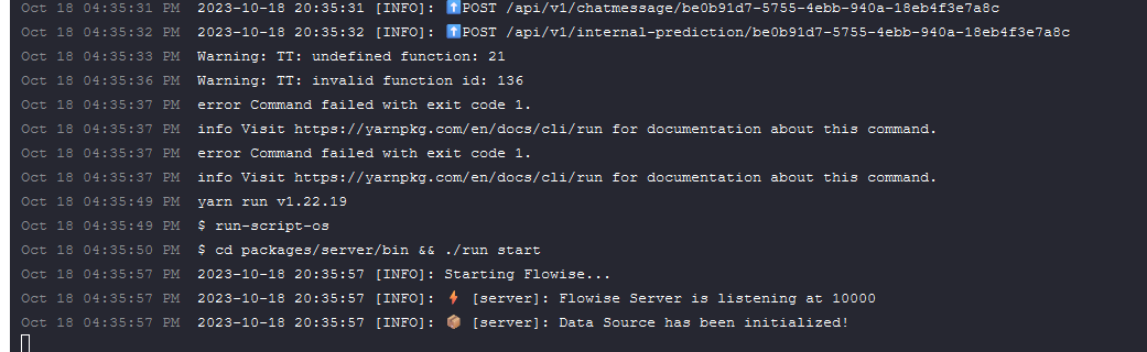 Bug Flows That Contain Vector Store Components No Longer Work · Issue 1094 · Flowiseai