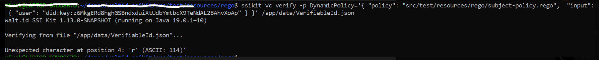 VC Verification With Dynamic Policies · Issue #202 · walt-id/waltid-ssikit · GitHub