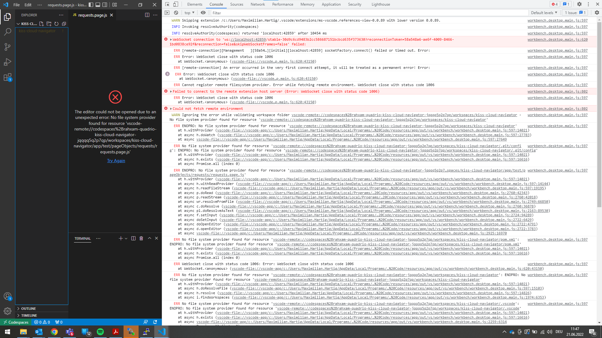 Remote connection cannot be established · Issue #152234 · microsoft/vscode · GitHub