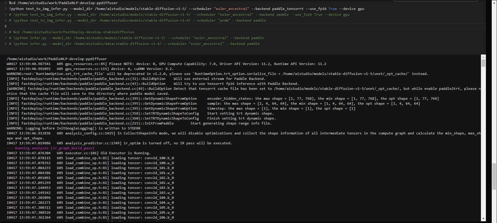 [Question]: 使用fastdeploy部署stablediffusion，无法运行！ · Issue #5688 · PaddlePaddle/PaddleNLP · GitHub
