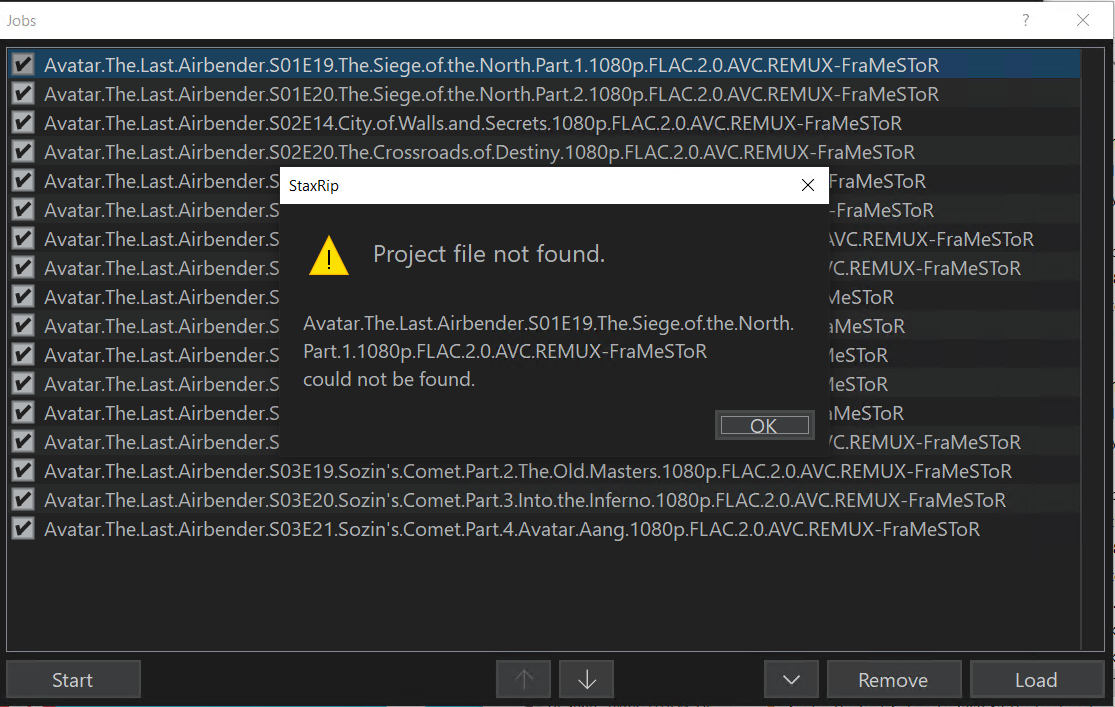 Project file not found when attempting to process batch files · Issue #1051 · staxrip/staxrip ...