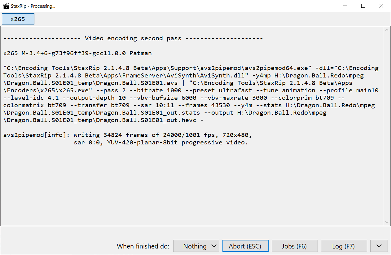X265 2-pass mode not working with mpg source (BATCH ENCODING) - SOLVED · Issue #372 · staxrip ...