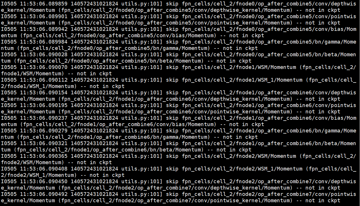 skip box_net/box-1-bn-5/beta/Momentum (box_net/box-1-bn-5/beta/Momentum) -- not in ckpt · Issue ...