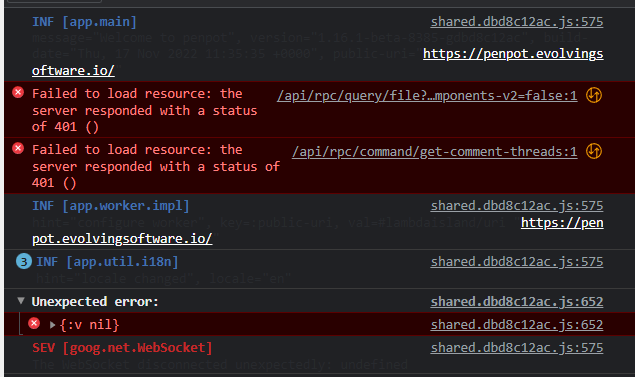 bug: Deleting item causes penpot to crash · Issue #2620 · penpot/penpot · GitHub