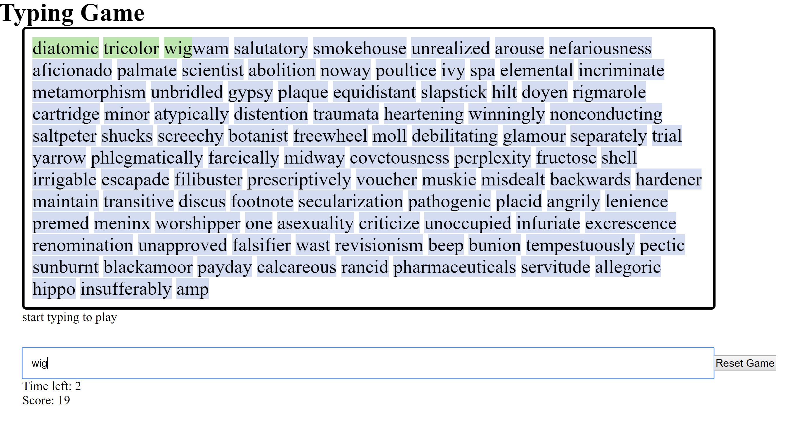 GitHub - haoyxc/typeracing: typeracer inspired typing game