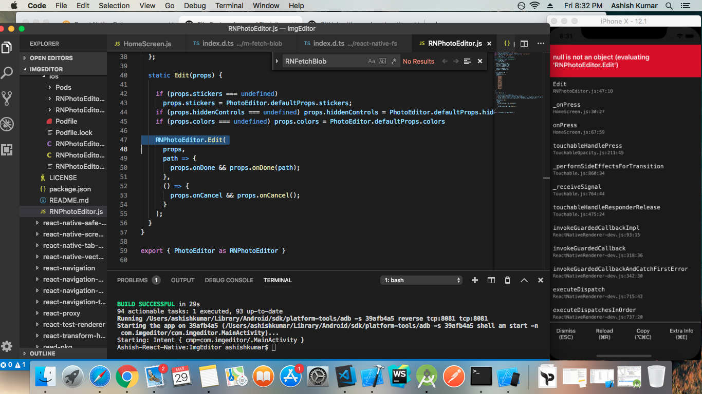 null is not an object(evaluating RNPhotoEditor.Edit) · Issue #49 · prscX/react-native-photo ...