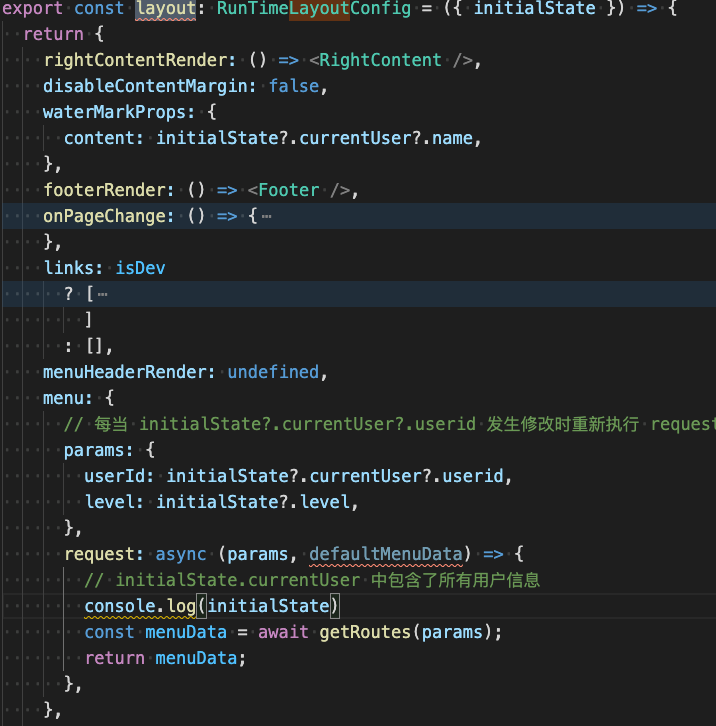 🧐[调用setInitialState之后，layout的initialState未改变] · Issue #8445 · ant-design/ant-design-pro · GitHub