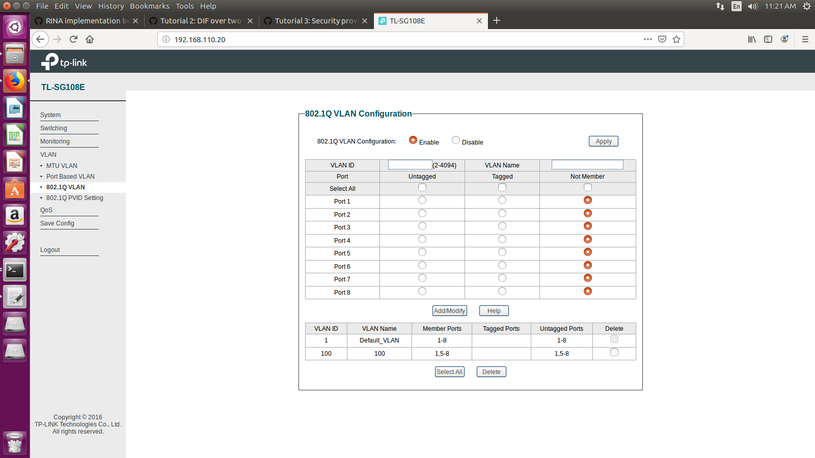 RINA implementation between two systems connected by a vlan compatible switch · Issue #1282 ...