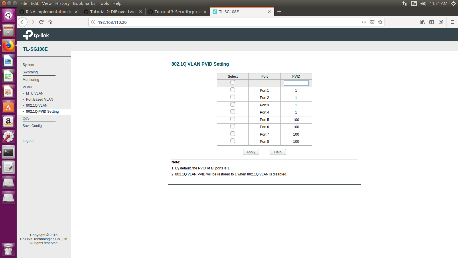 RINA implementation between two systems connected by a vlan compatible switch · Issue #1282 ...