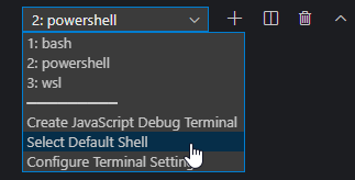 Select terminal type when creating a new terminal instead of changing "Default shell" · Issue ...