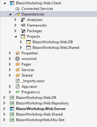 Unable to add reference of Library project in Client project in Blazor webassembly · Issue ...