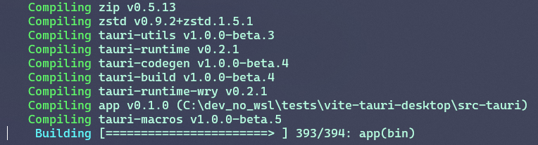 [bug] yarn tauri build : endless process · Issue #3216 · tauri-apps/tauri · GitHub