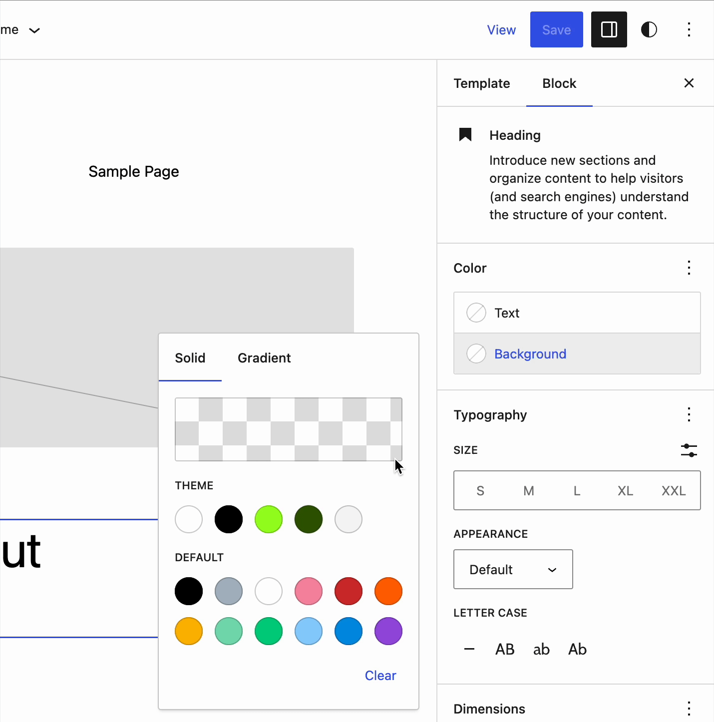 The gradients tab can no longer be disabled in color pickers using theme.json settings · Issue ...