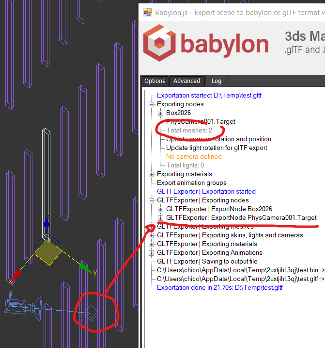 Max2Babylon: Slow export of a single object when using "exportOnlySelected" and scene has 1000's ...