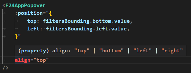 `align` prop wrong formatting · Issue #3236 · vuejs/language-tools · GitHub