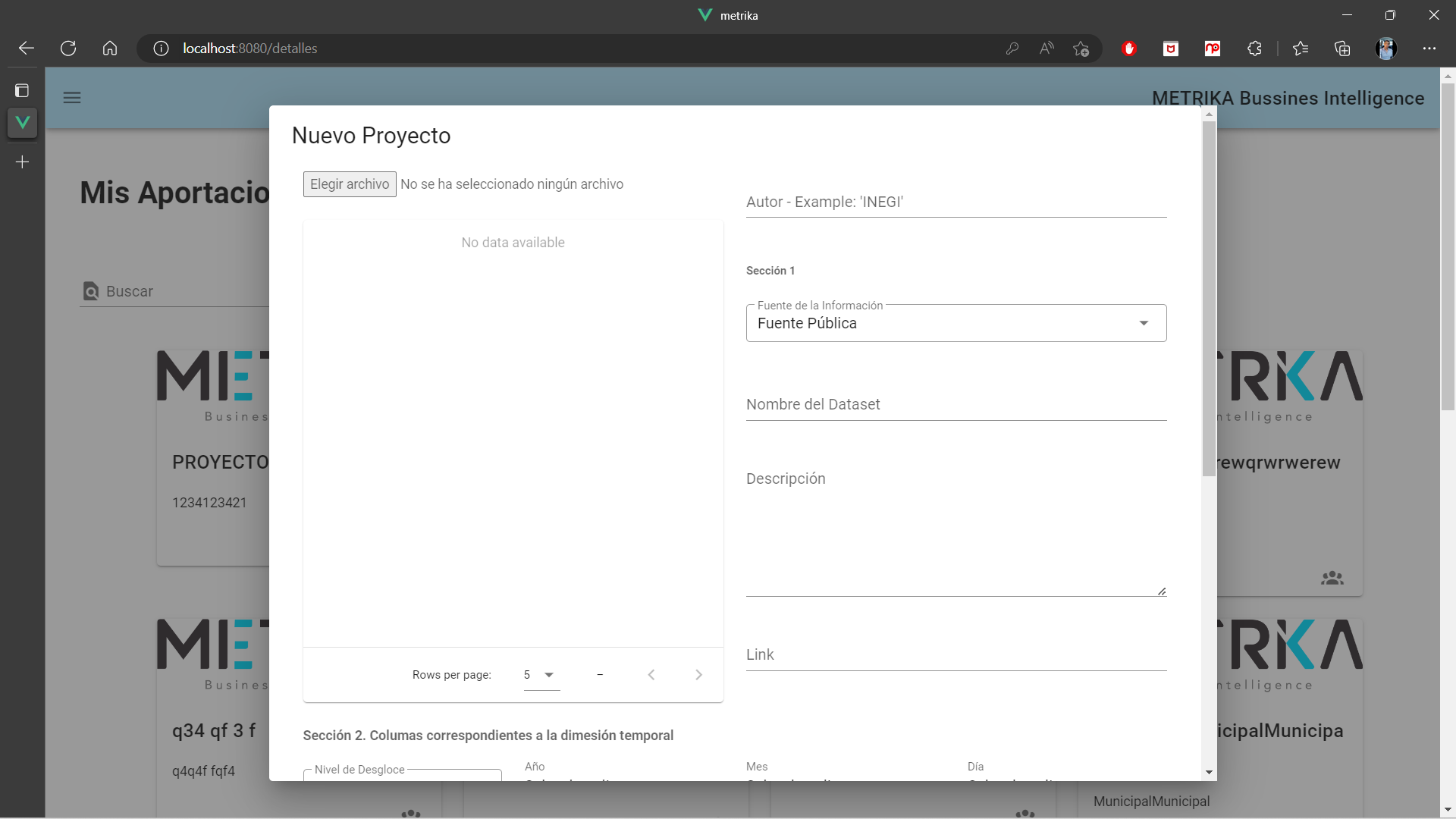 GitHub - Tablada29/METRIKA-COLAB: Interfaz de Metrika COLAB Desarrollado en VueJS en FrontEnd y ...