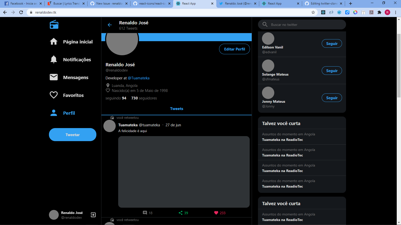 GitHub - renaldodev/twitter-clone