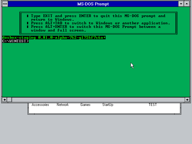 Green background in Windows 3.x console · Issue #2512 · dosbox-staging ...