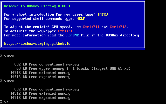 Internal command Z:\MEM.COM eats away all the UMB memory · Issue #2532 ...