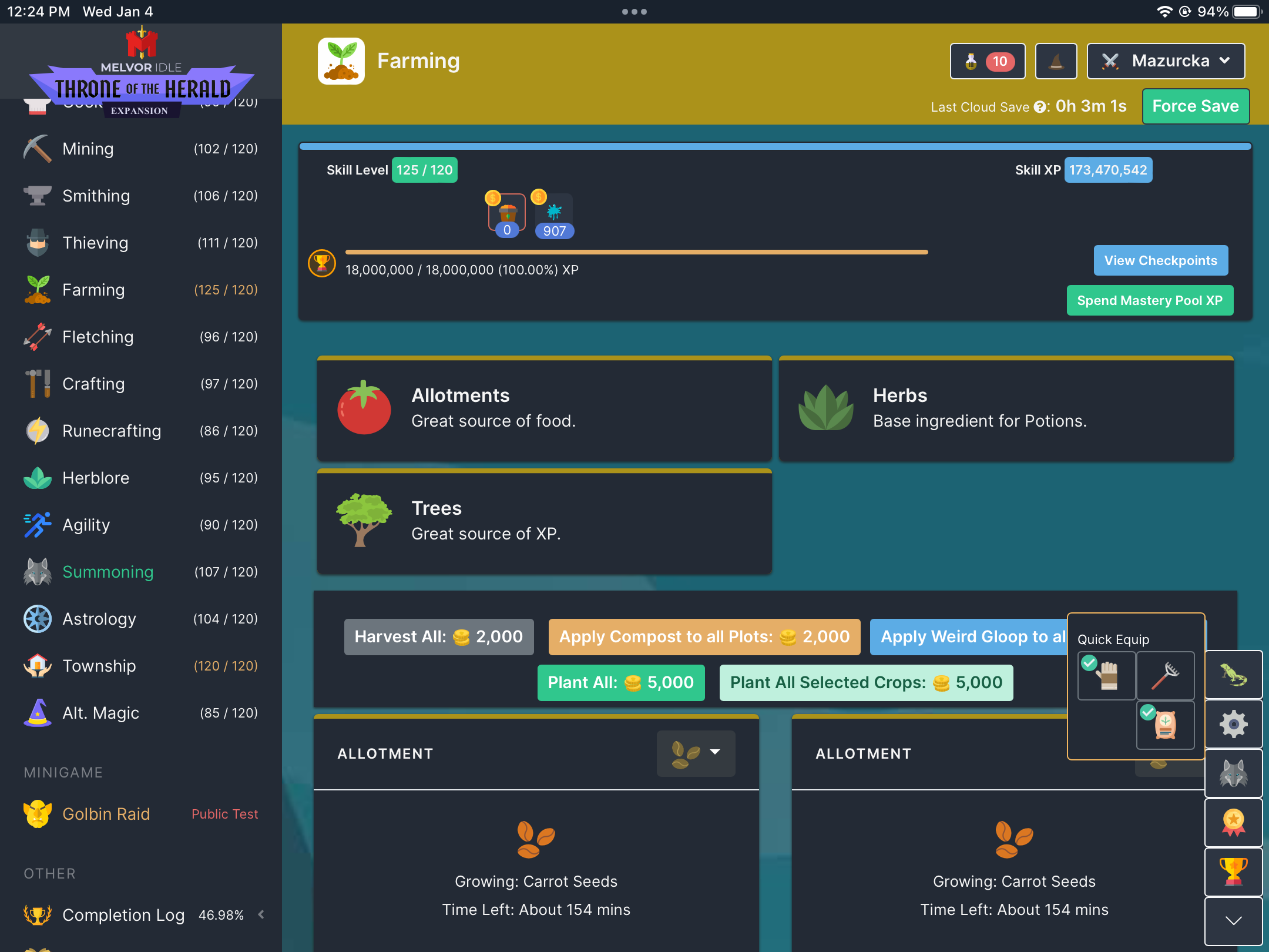 [Bug]: · Issue #3138 · MelvorIdle/melvoridle.github.io · GitHub