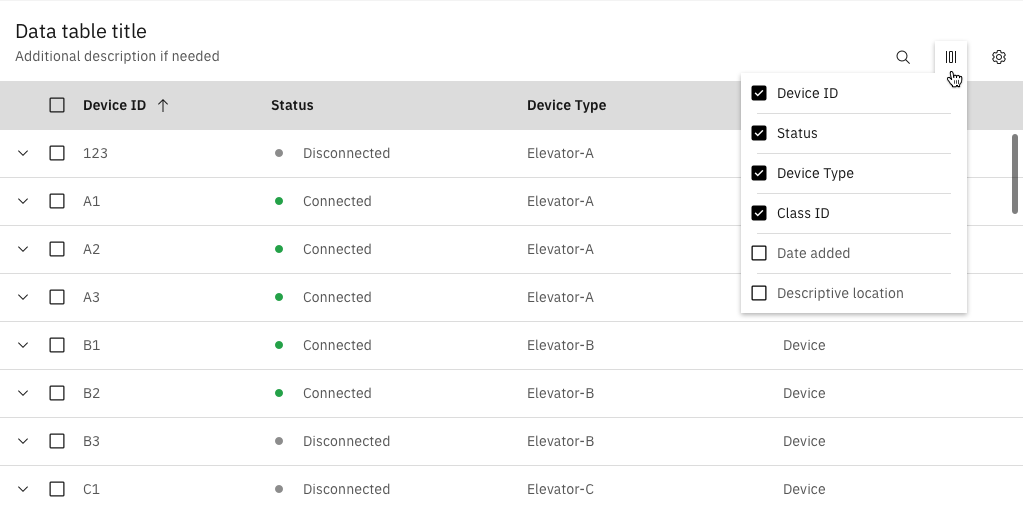 [table] update the column picker for v10 · Issue #331 · carbon-design-system/carbon-addons-iot ...